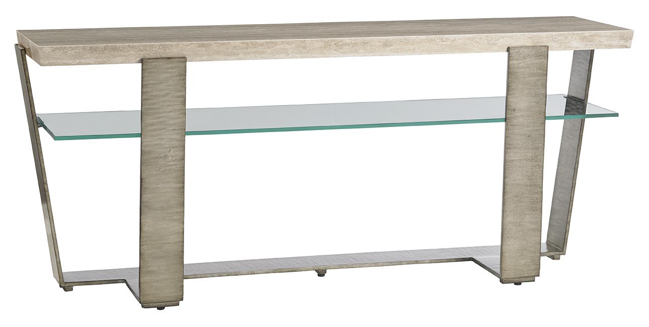 Lexington LAUREL CANYON 721 967 Griffith Park Console Table with Glass Display Shelf Baer s Furniture Sofa Console Table